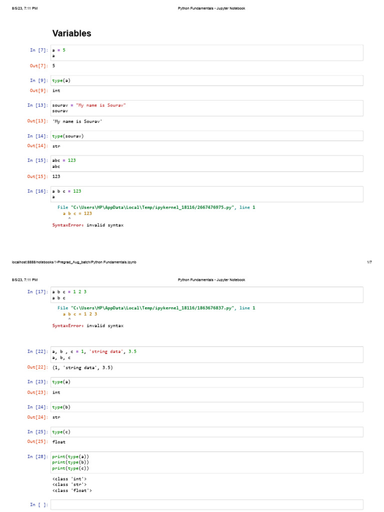 3 Python Fundamentals Jupyter Notebook Pdf Python Programming Language Object