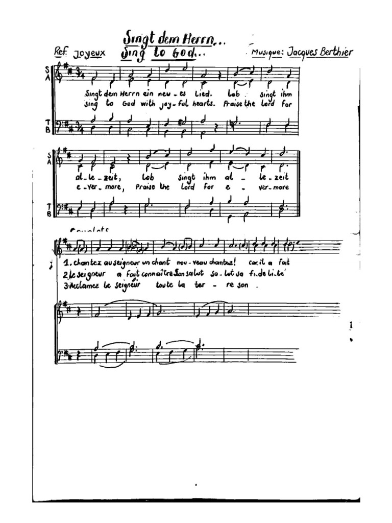 Musique Jacques Berthier 2 | PDF