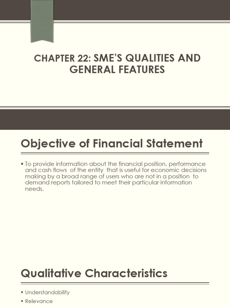 Qualities and Features of SME Financials | PDF