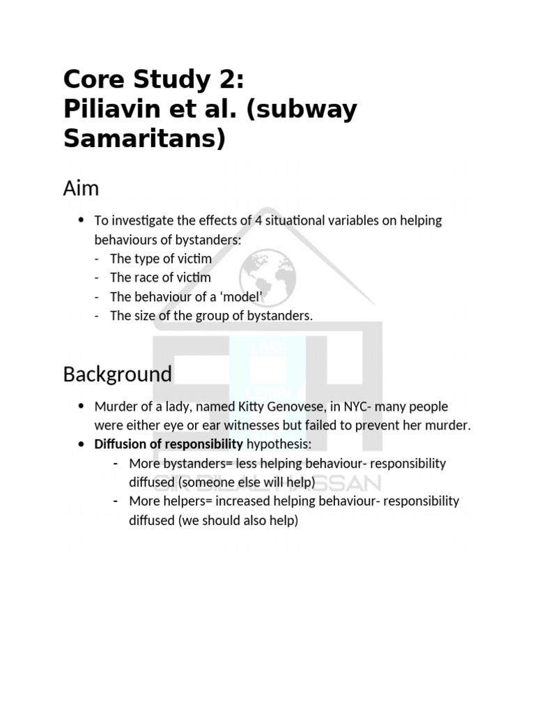 Piliavin et al. | PDF | Experiment | Cost–Benefit Analysis