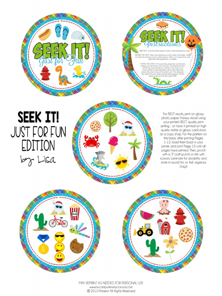 Just For Fun SEEK IT | PDF