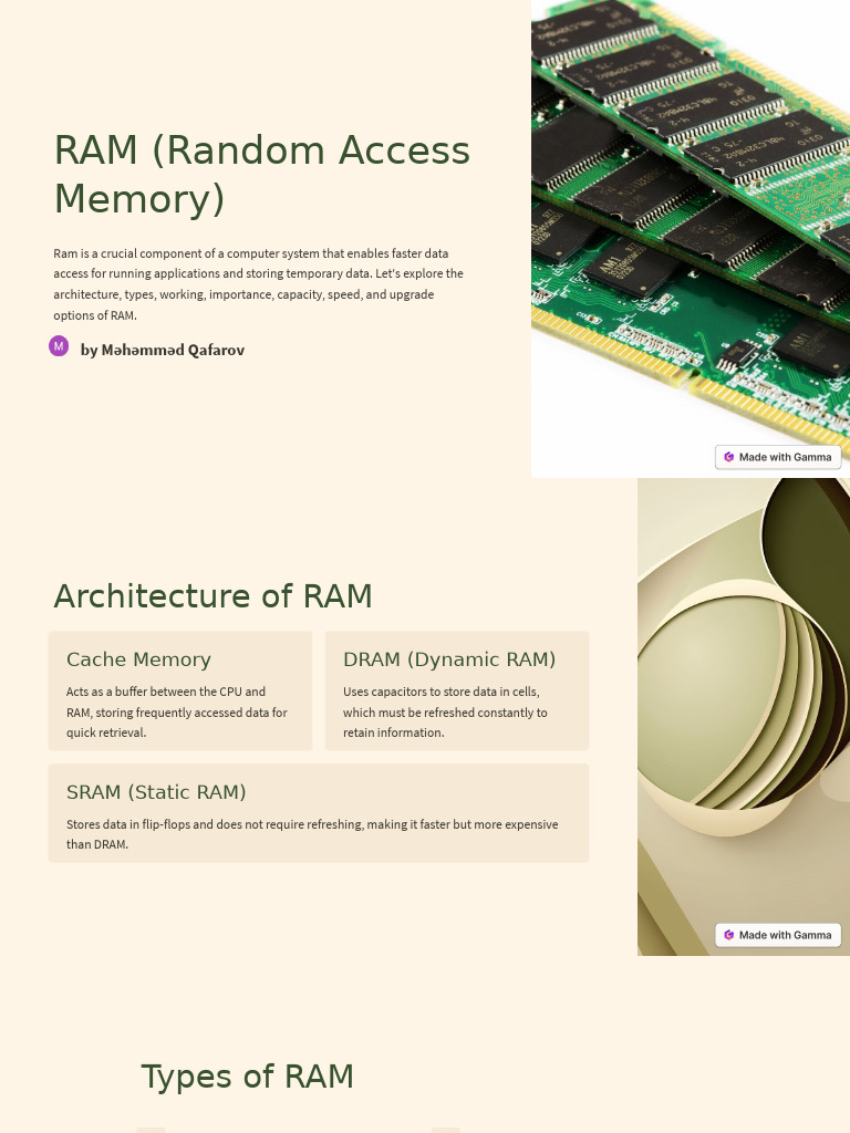 Ram Random Access Memory Pdf Random Access Memory Dynamic Random Access Memory