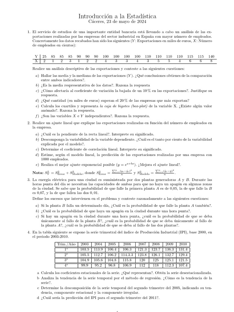 Análisis Estadístico y Predicciones | PDF | Matemáticas Aplicadas | Análisis estadístico