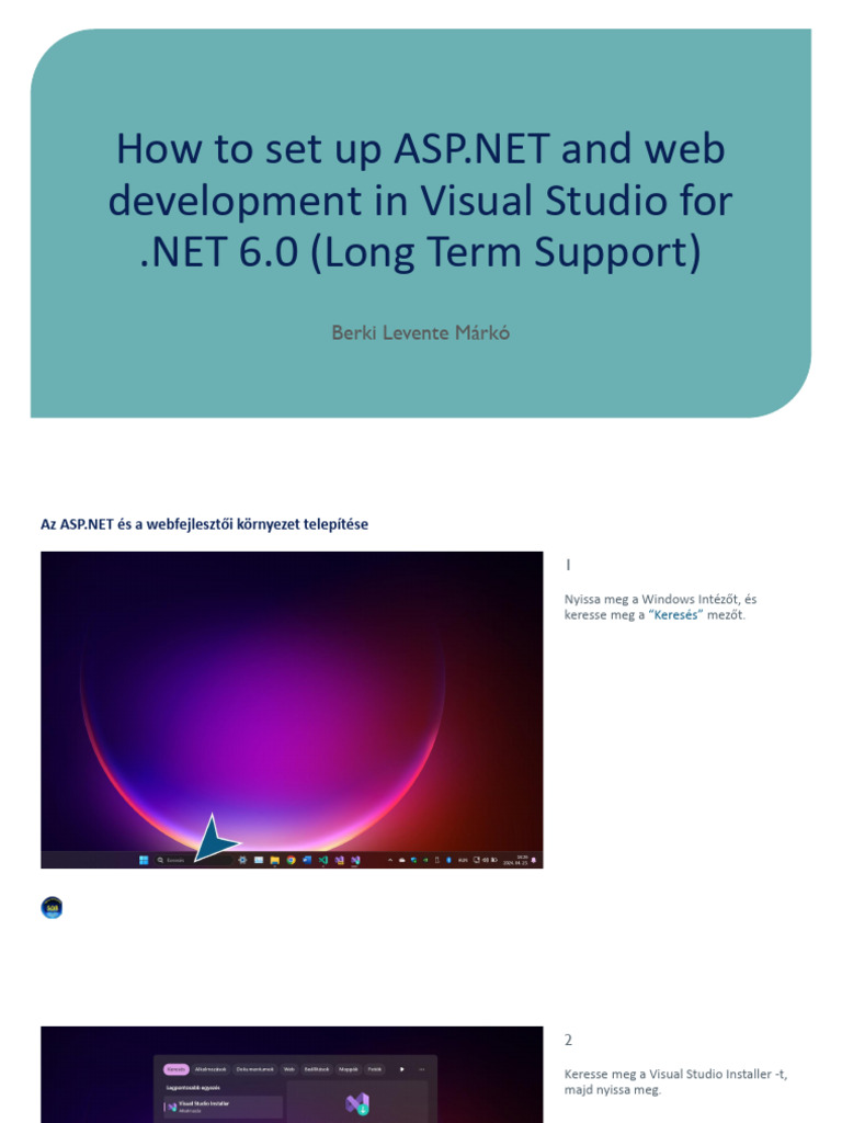 WebApi Dokumentáció - Inicial Setup | PDF