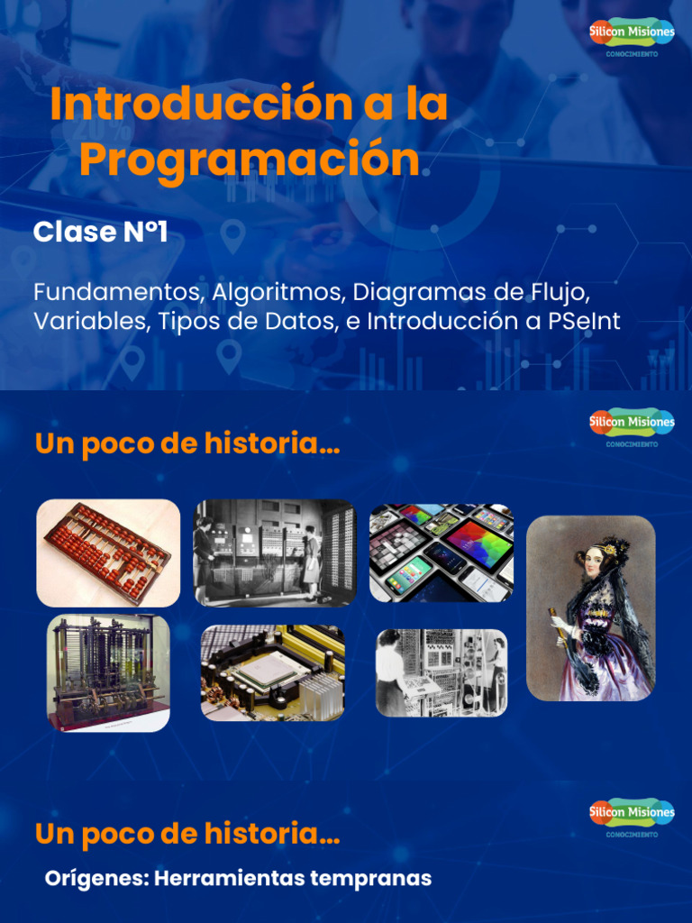 Clase Nº1 Fundamentos, Algoritmos, Diagramas de Flujo, Variables, Tipos de Datos, e Introducción ...