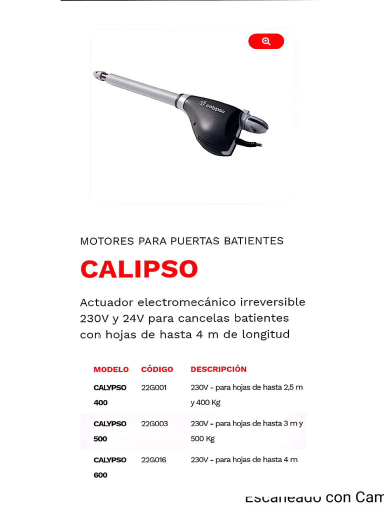 v2 Calipso 500kg - 3m | PDF