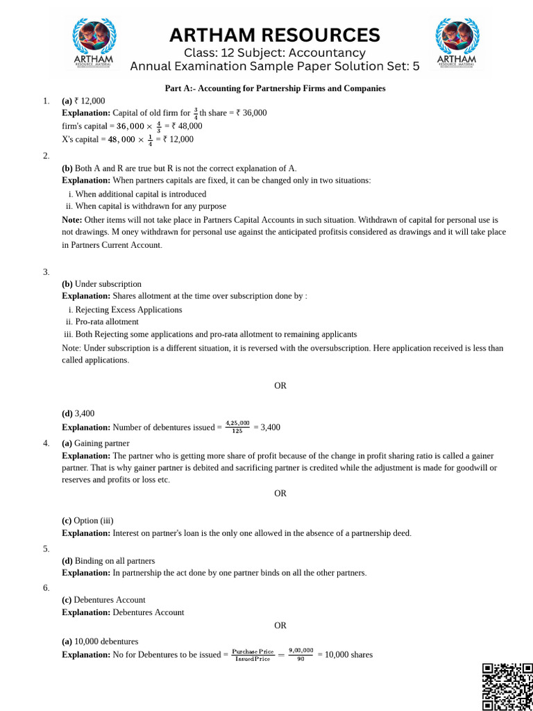 acc sample qp 5 | PDF | Balance Sheet | Economies