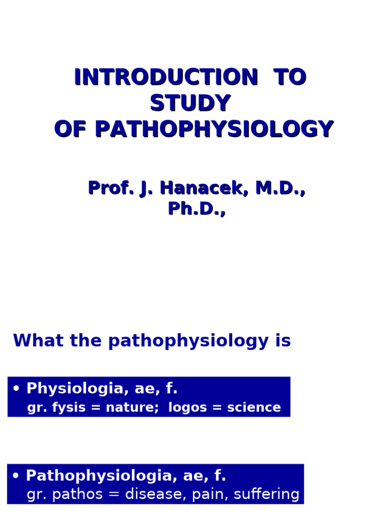 Introduction to Pathophysiology Study | PDF | Pathology | Life Sciences