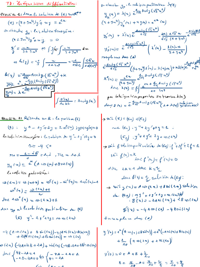 TD EQUA DIFF (1) | PDF