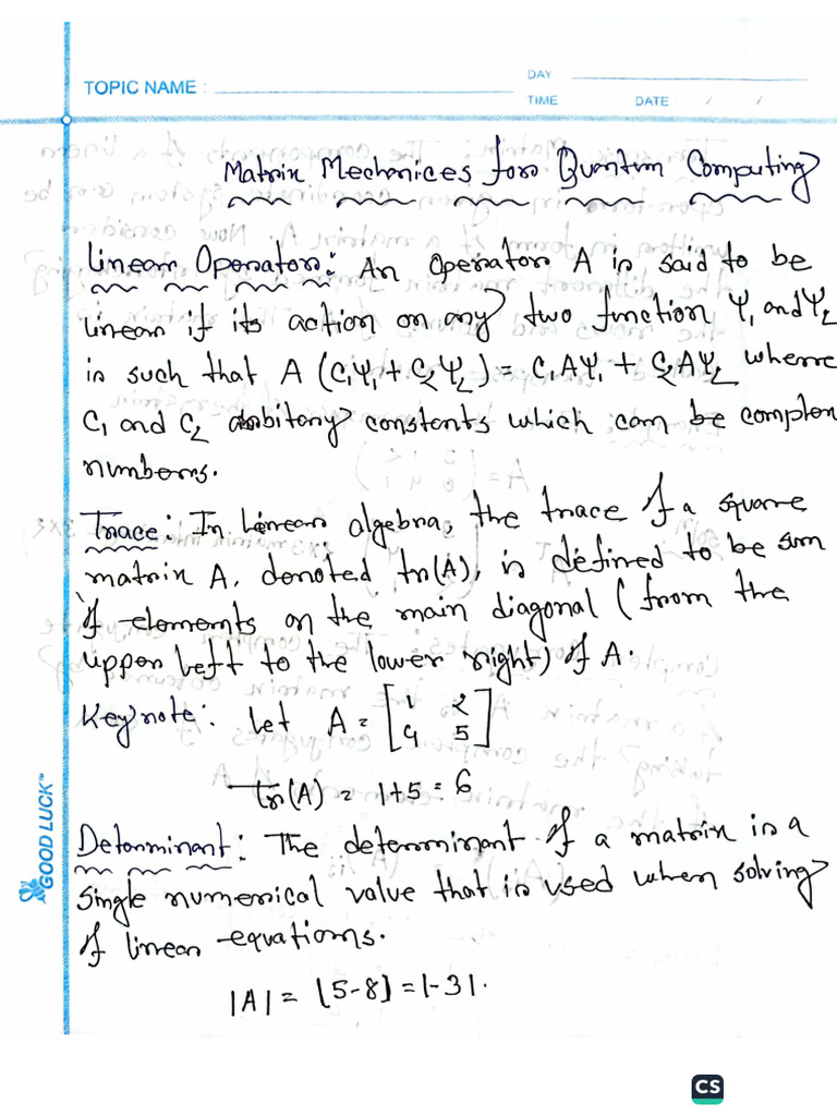 Quantum Computing Lectures Fresh Note (MD Shahidul Islam) | PDF