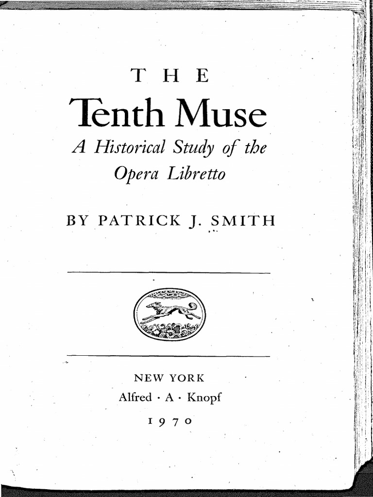PJ Smith Tenth Muse Libretto Intro | PDF | Opera | Giuseppe Verdi