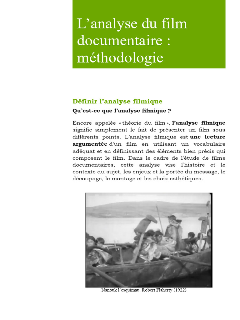 Méthodologie de l'analyse filmique | PDF | Cinématographie