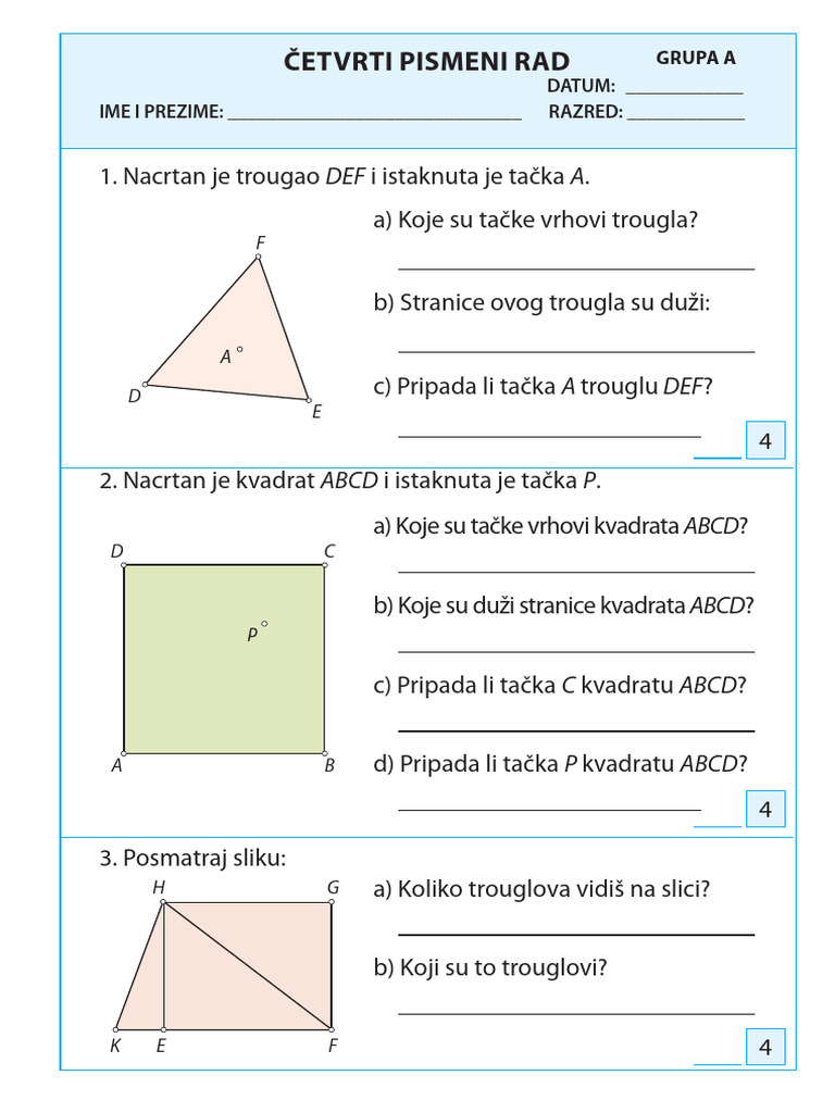 IV Pismeni Rad A Grupa | PDF