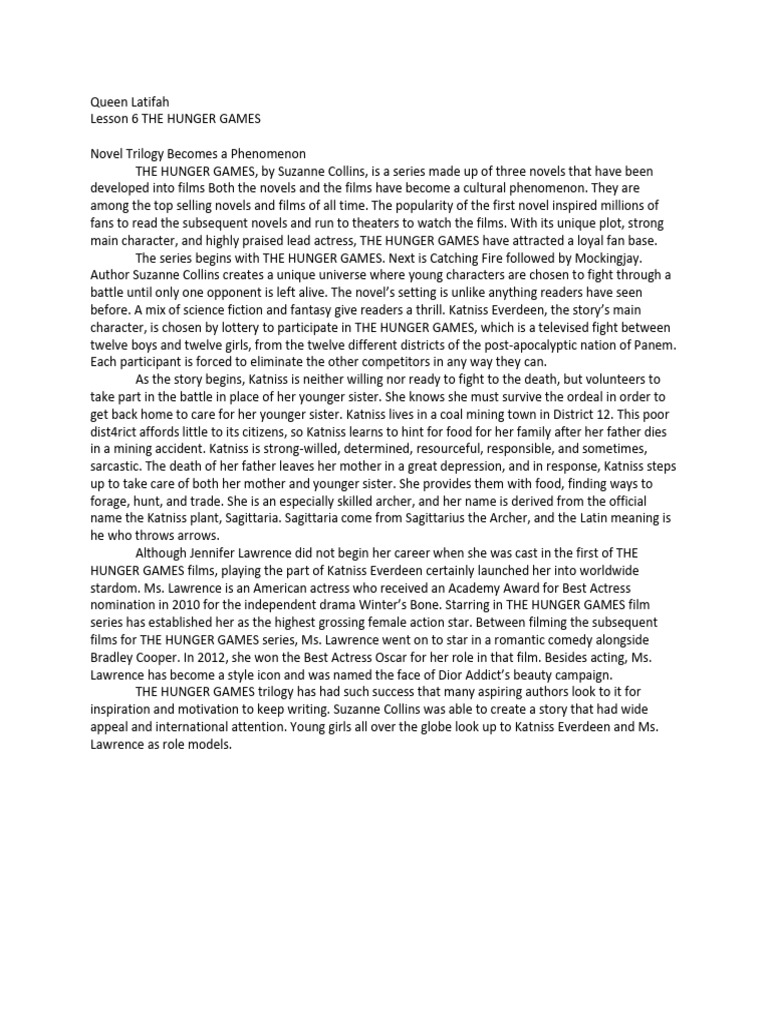 The Hunger Games Trilogy Phenomenon | PDF | The Hunger Games