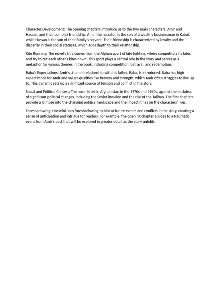 The Kite Runner: Themes & Context | PDF