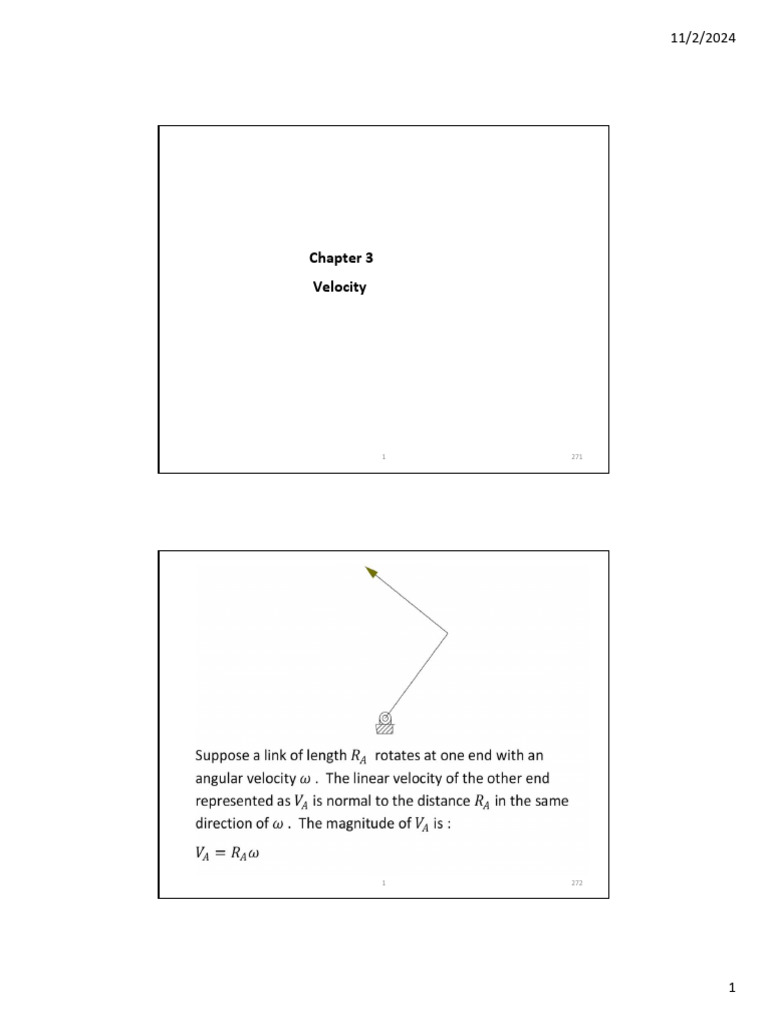 Theory of Machines Double Part 2 | PDF | Acceleration | Kinematics