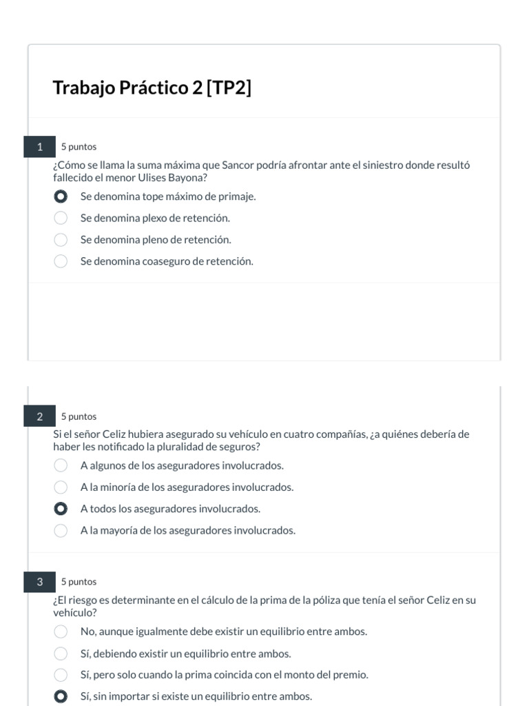 TP2-Derecho de Los Seguros 70% | PDF | Póliza de seguros | Seguro