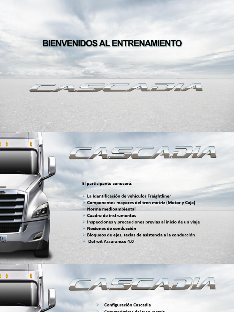 Curso Operacion New Cascadia DT12 | PDF | Eje | Vehículos terrestres