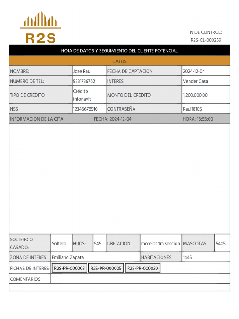 Reporte de Cliente | PDF