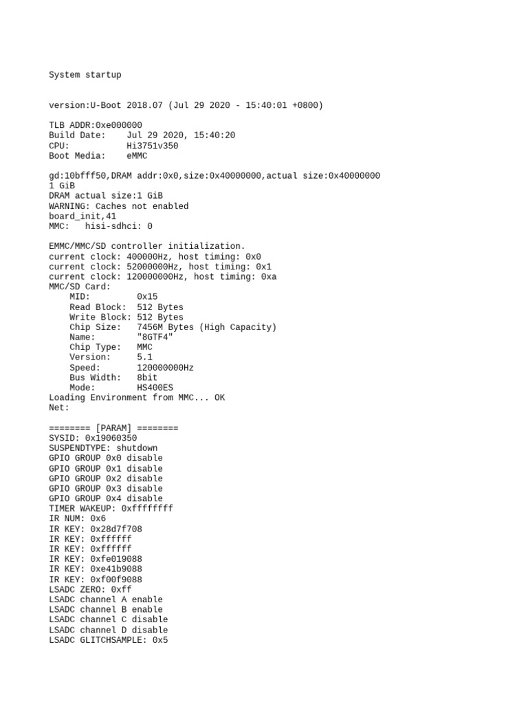 Hi3751v350 System Startup Overview | PDF | Computer Science | Computer Data