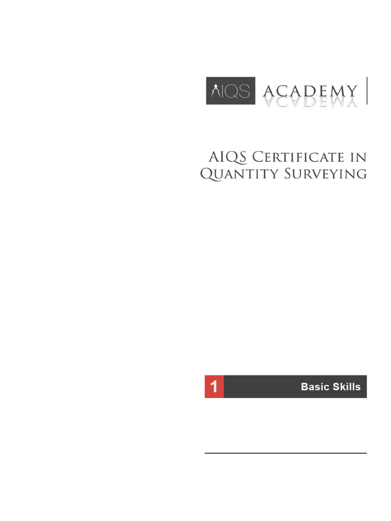AIQS Academy Basic Measurement Skills | PDF | Surveying | Specification ...