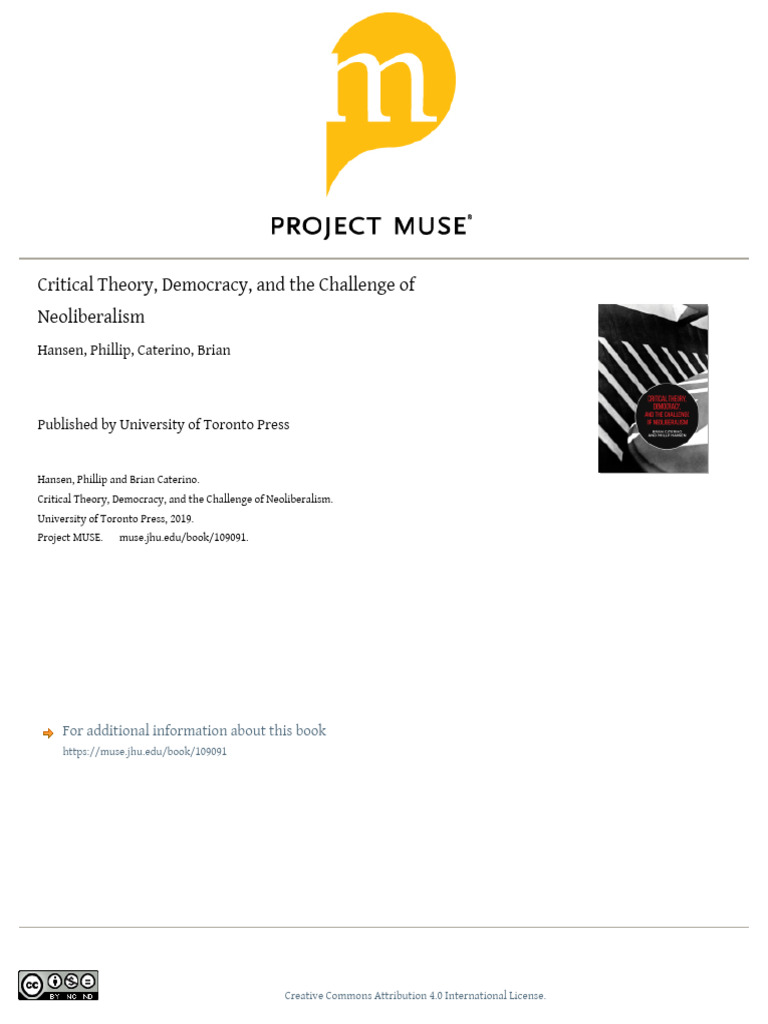 Project Muse 109091-Full | PDF | Critical Theory | Deliberation