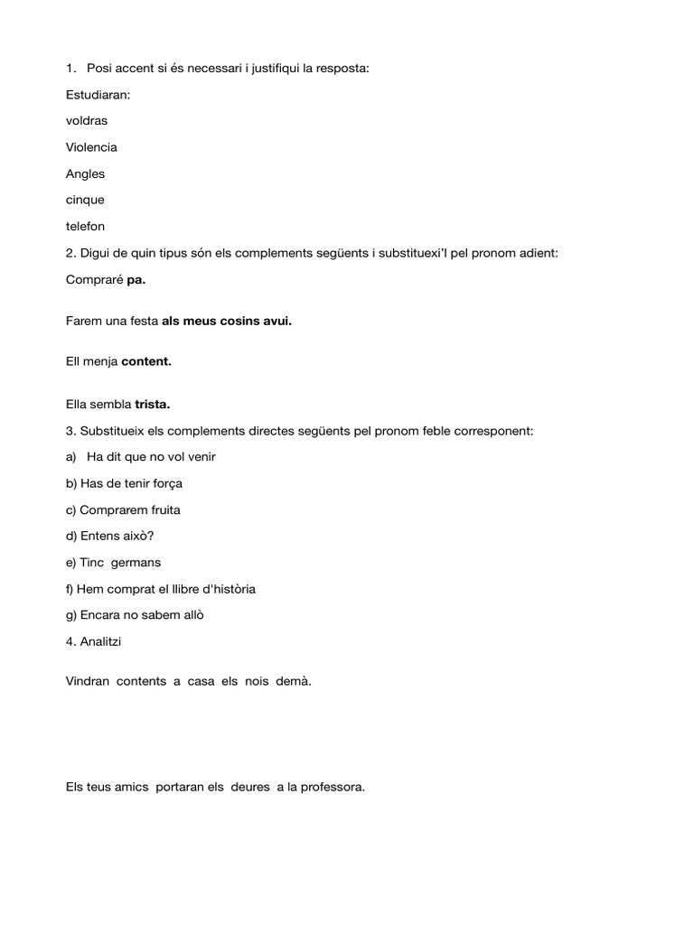 Repàs 4 Tema 1 | PDF