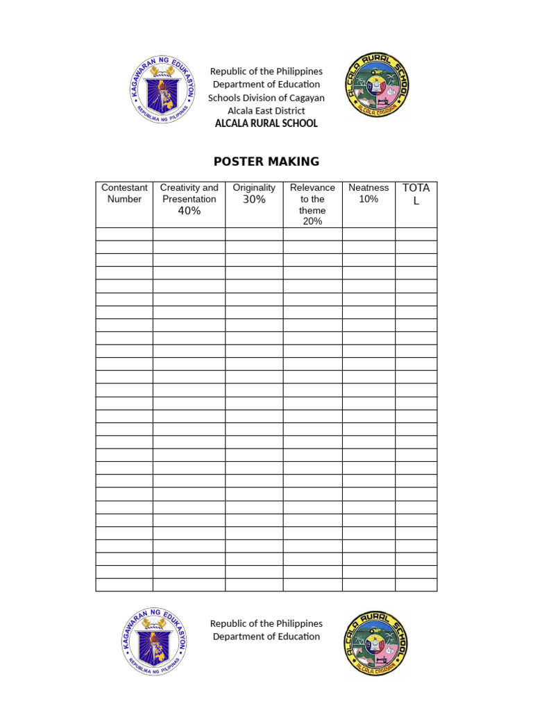 JUDGING SHEET | PDF