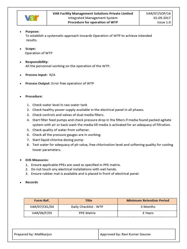 16_VAR_SOP_WTP | PDF