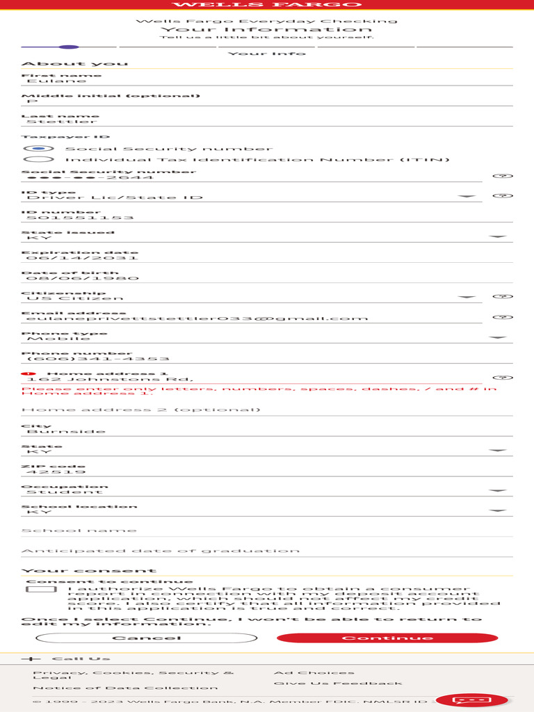 Wells Fargo - Your Information 2 | PDF