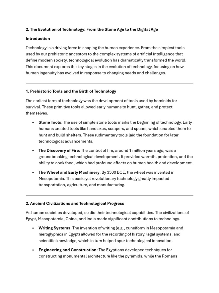 The Evolution of Technology | PDF | Tools | Engineering