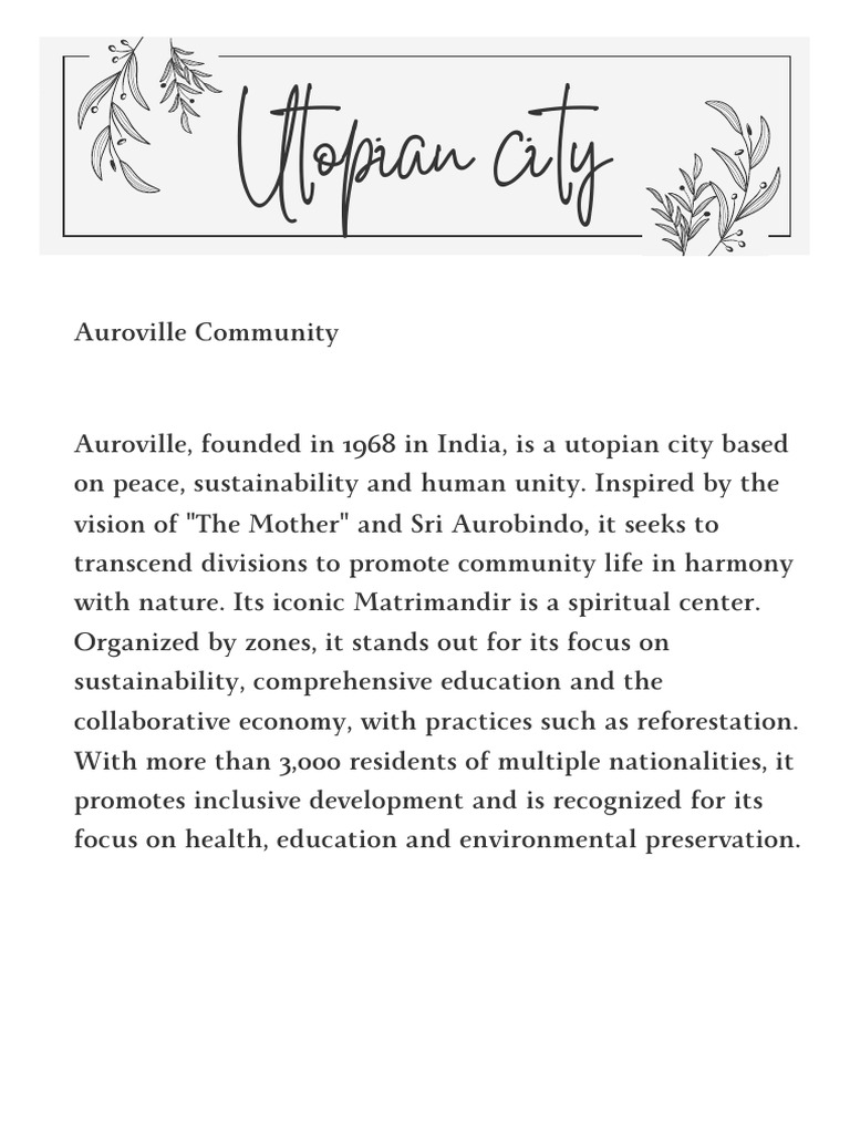 Utopian City | PDF