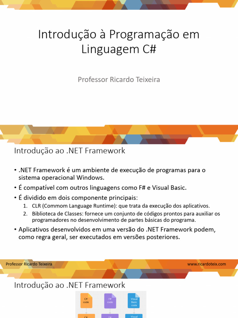 Introdução+ao+ NET+Framework | PDF
