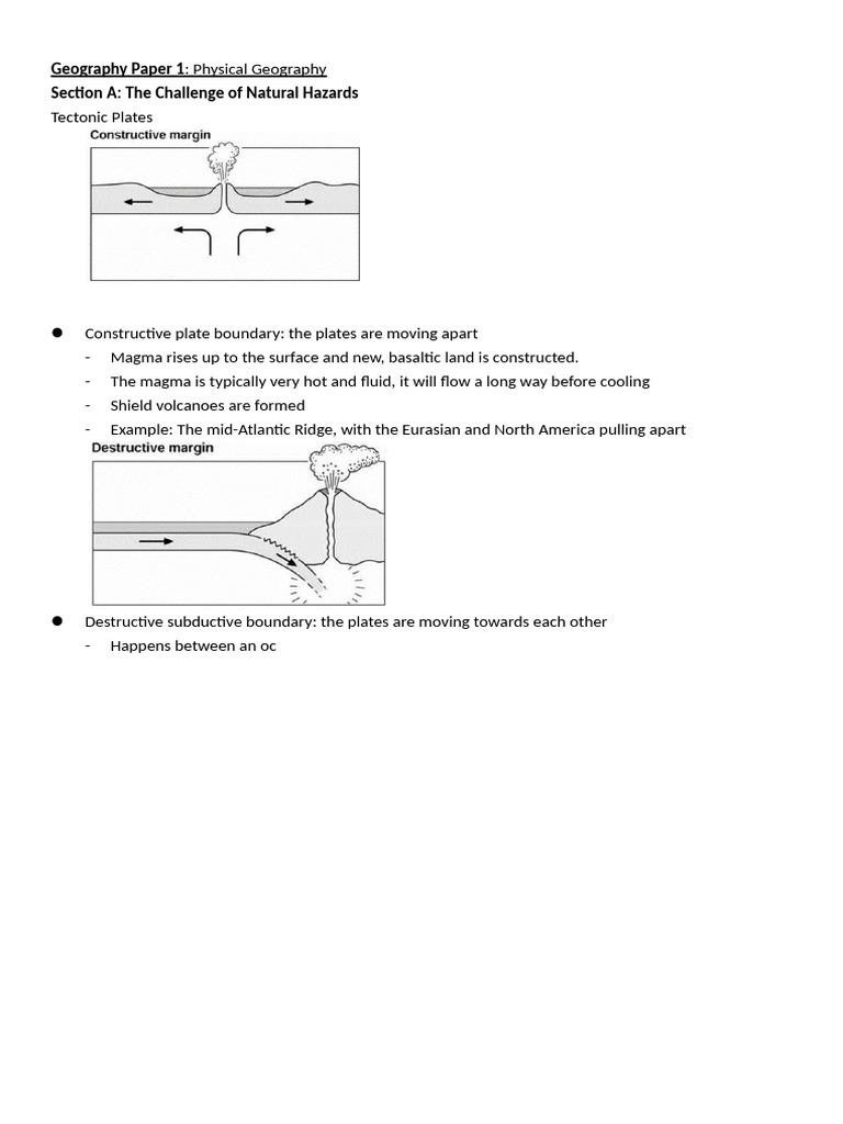 Geography Paper 1 Topics Overview | PDF