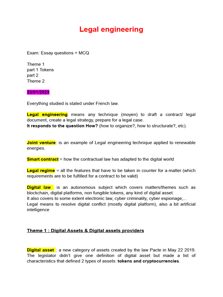 Legal engineering | PDF | Cryptocurrency | Securities (Finance)