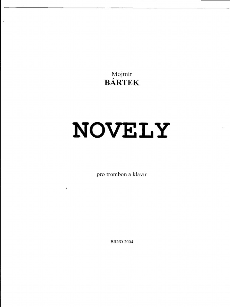 Trombone and Piano Novelties by Mojmír | PDF