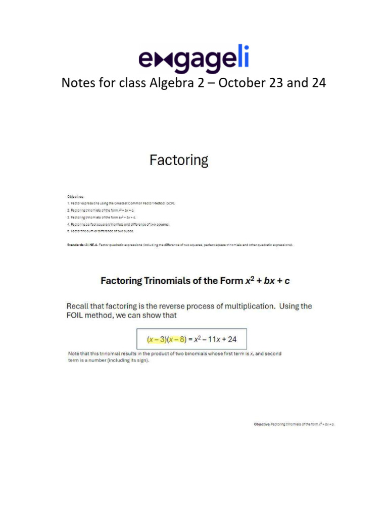 Alg 2 Notes | PDF
