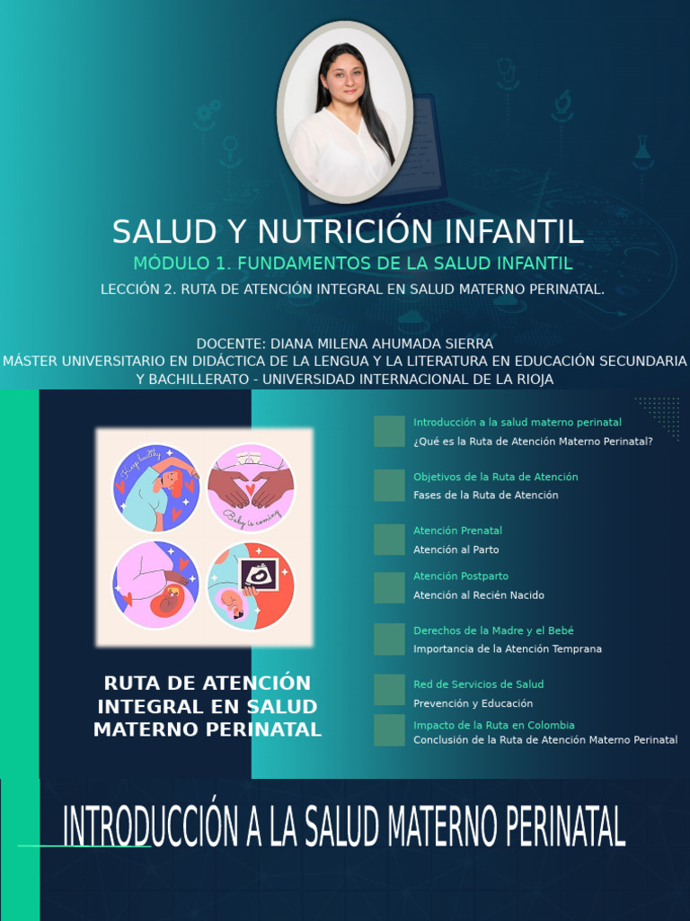 Lección 2 Ruta de Atención Integral en Salud Materno Perinatal | PDF