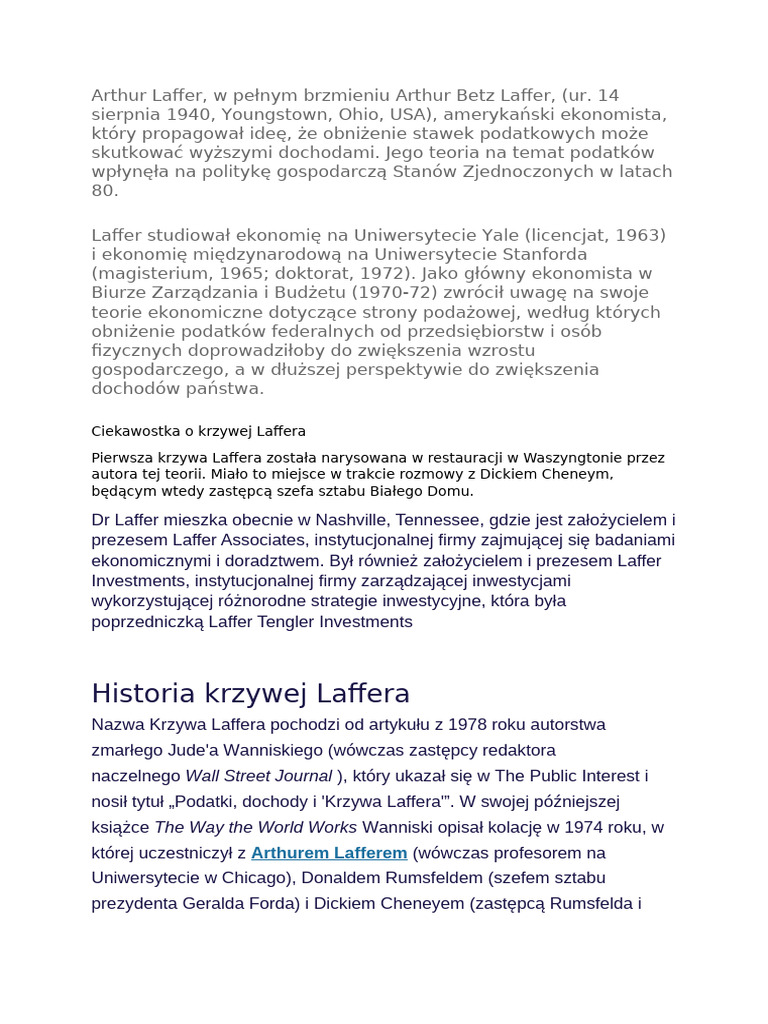 Arthur Laffer | PDF