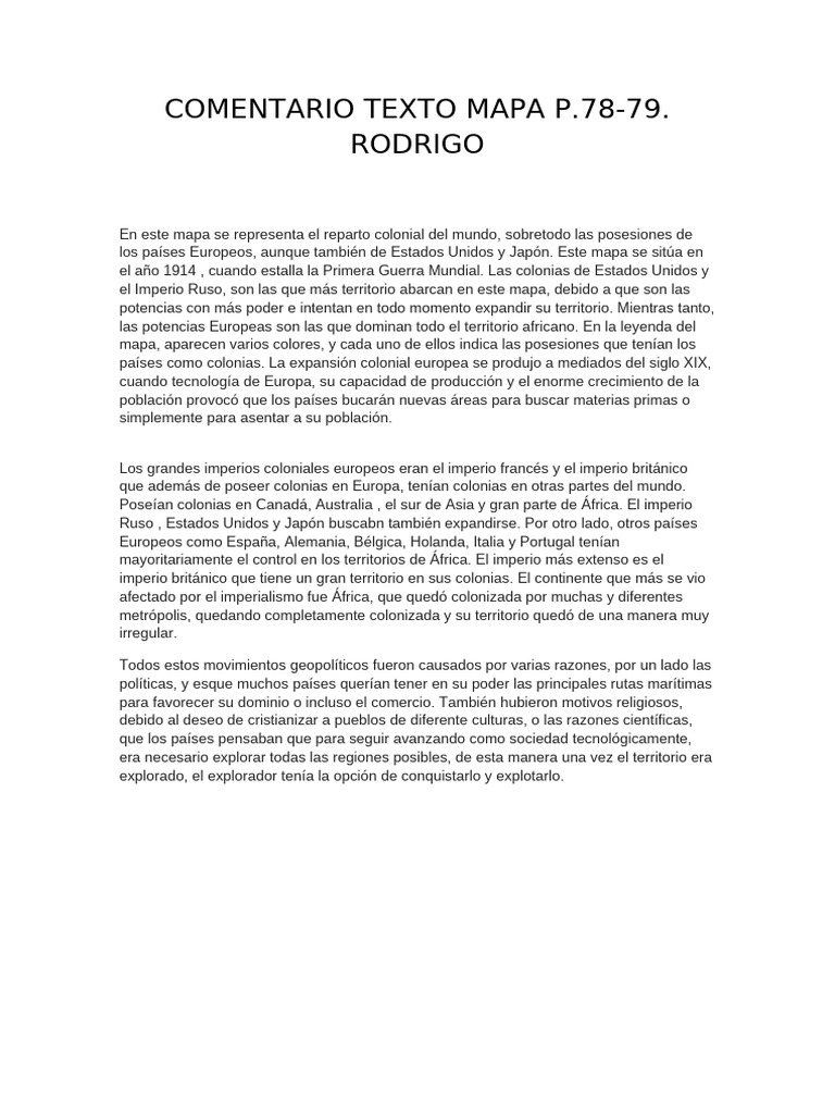 COMENTARIO TEXTO MAPA 22-02-24 | PDF