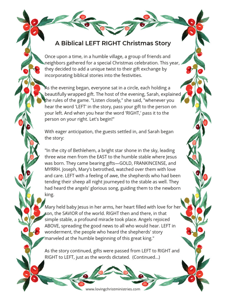 A Biblical LEFT RIGHT Christmas Story | PDF | Nativity Of Jesus | Jesus