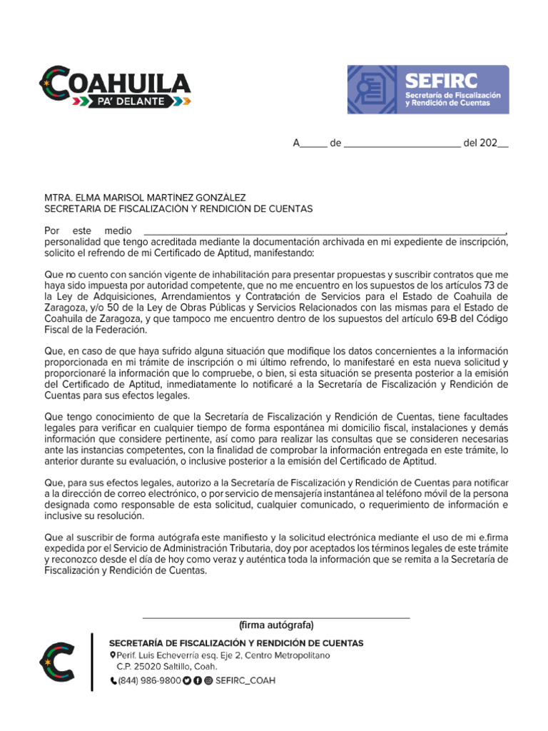 Formato Refrendo 01 | PDF