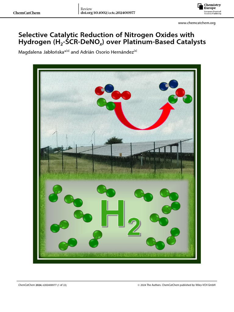 Catalysts for H2-SCR-DeNOx | PDF | N Ox | Catalysis