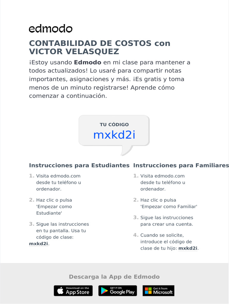 Codigo Contab Costos | PDF