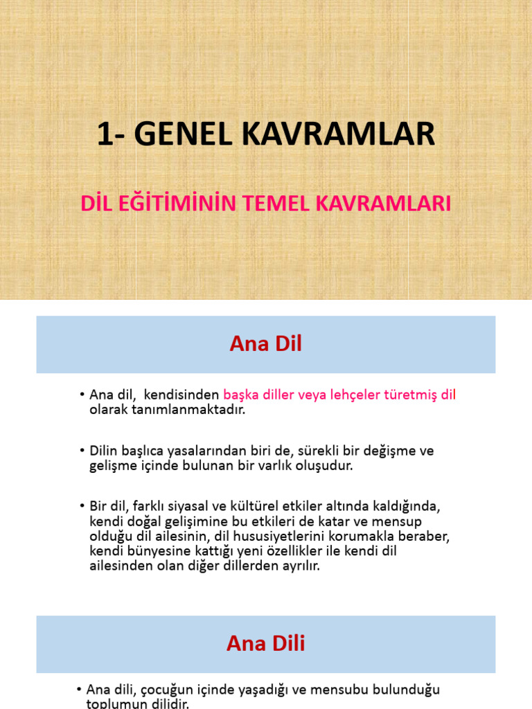 Genel Kavramlar | PDF