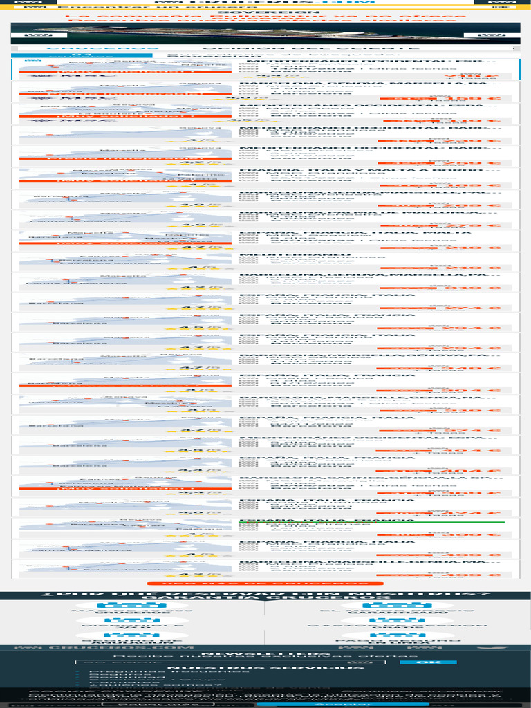 Sovereign (Pullmantur) Cruceros 2021 - 2022, Precios, Fotos, Itinerarios | PDF | Compañías de ...