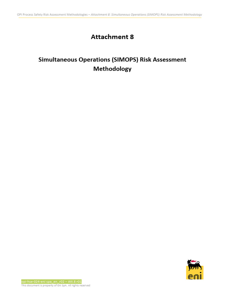 All.8r01 - Opi-Hse-024-Eni Spa - en - r02 (SIMOPS) | PDF | Risk | Risk ...