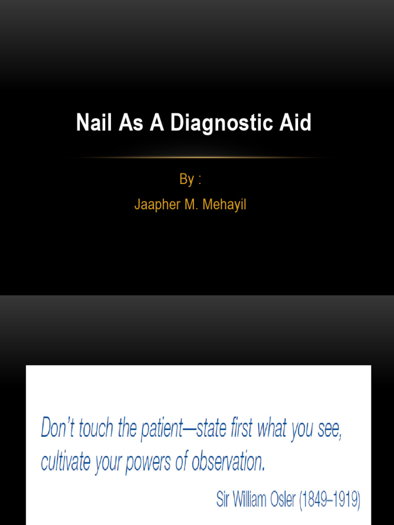 Nail Signs of Systemic Diseases | PDF
