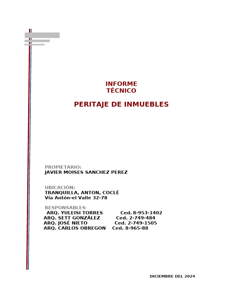 Informe Peritaje | PDF | Loseta | Hormigón