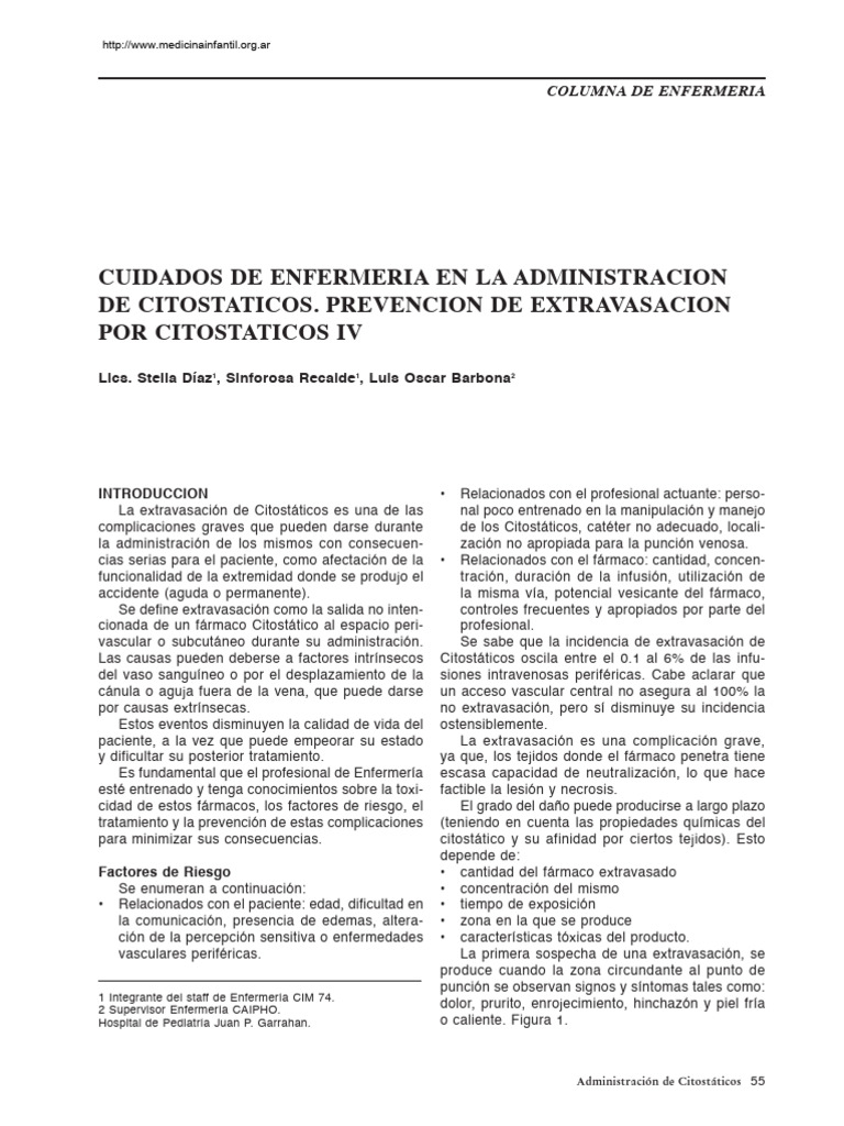 Citostaticos Web | PDF | Quimioterapia | Terapia intravenosa